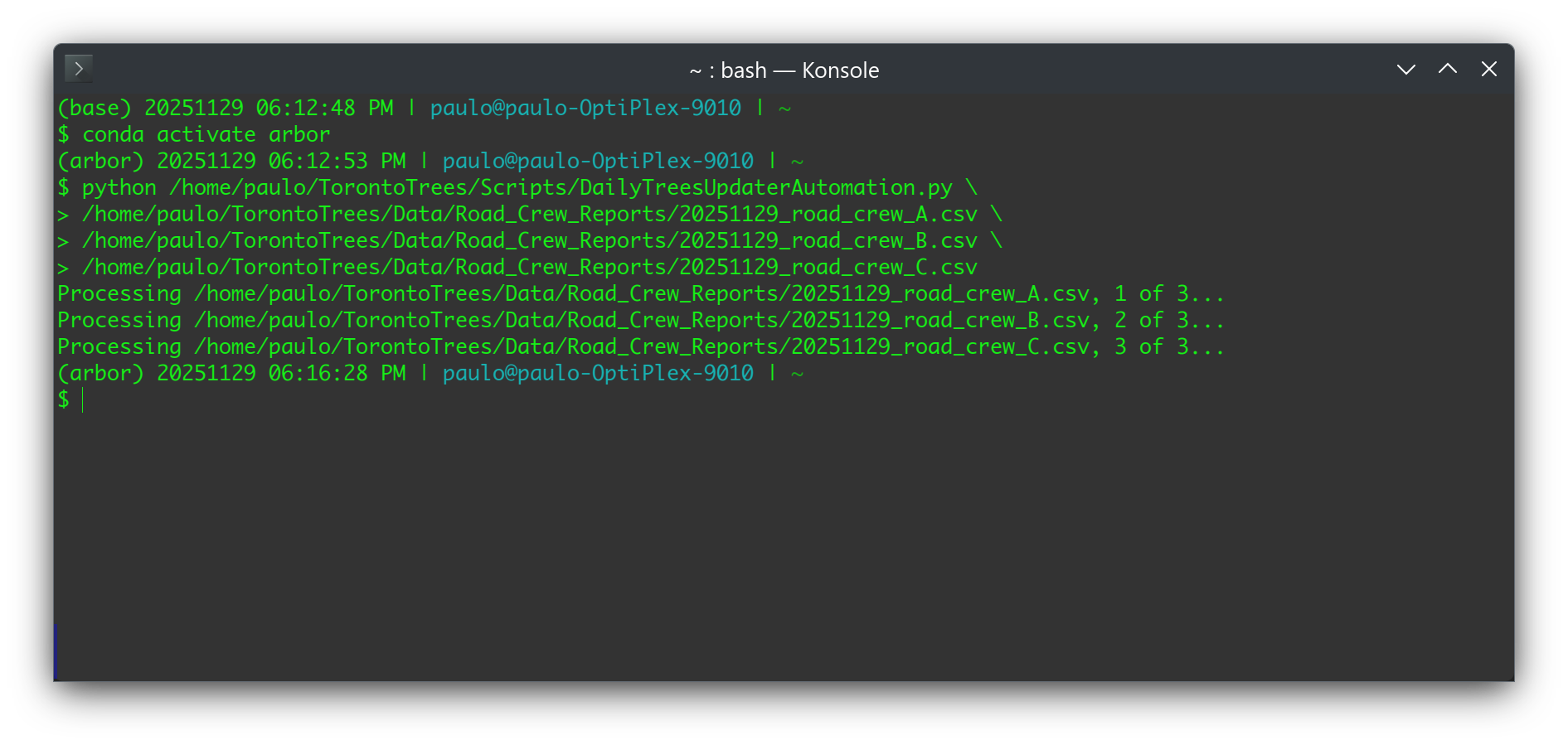 Scripting Daily Geospatial Updates to Toronto Trees Using GeoPandas